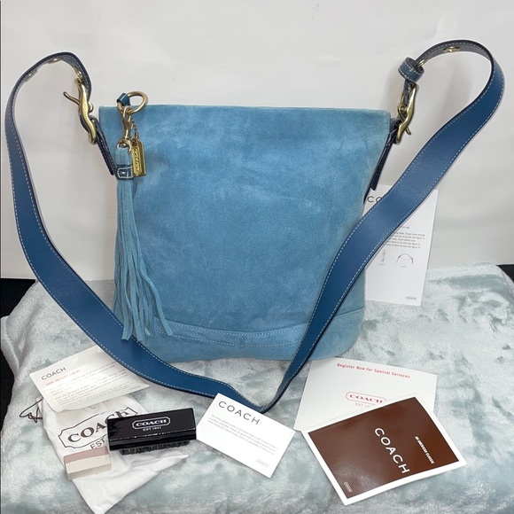 Coach | Bags | Vintage Coach Legacy Suede Slim Duffle Crossbody | Poshmark
